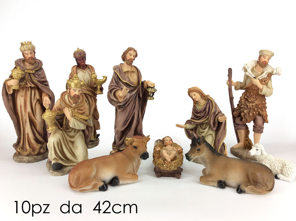 CAFFE' GRAZIE Set Natività 10 pezzi 42cm. cod. 10163